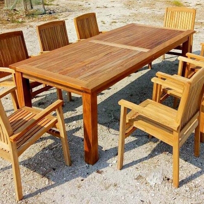 Teak Rectangular Dining Table - IKsun Teak Patio Furniture SALE