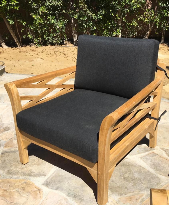 Malibu Outdoor Club Chair with Sunbrella Cushion - IKsun Teak Patio ...